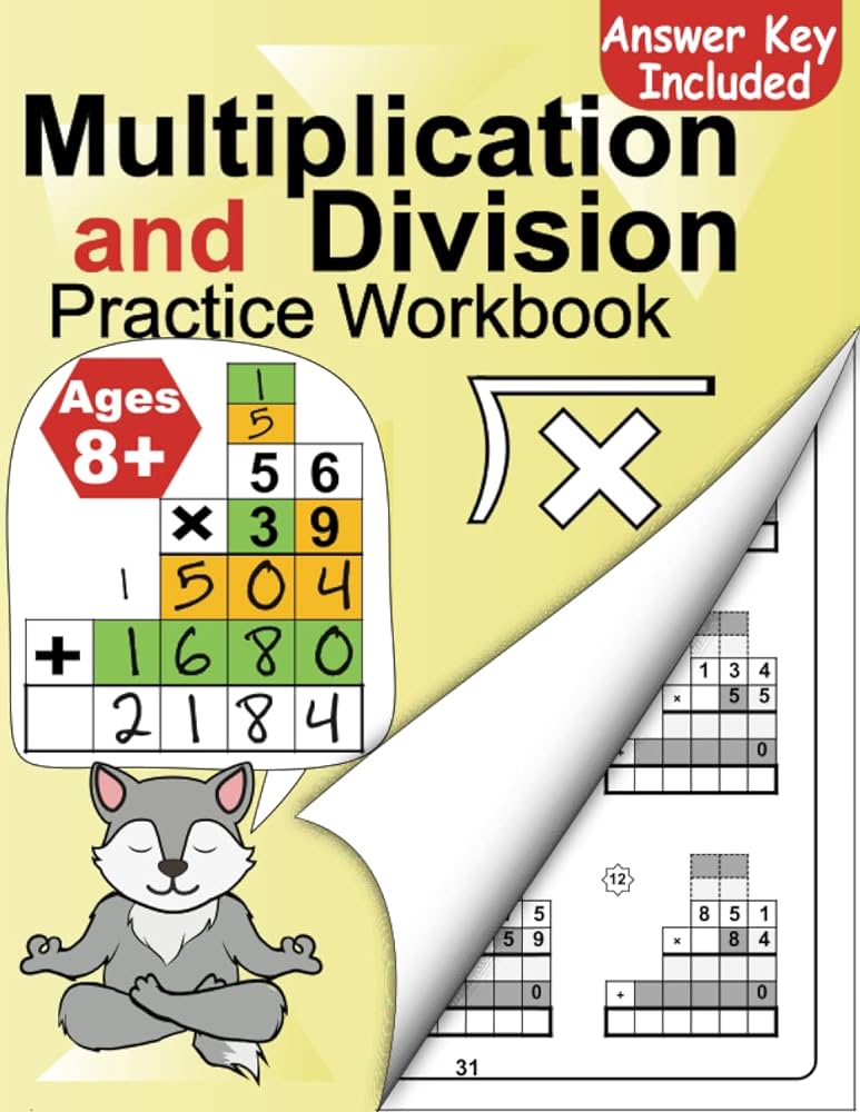 Multiplication and Division Workbook for 3rd 4th 5th Grades: Times ...