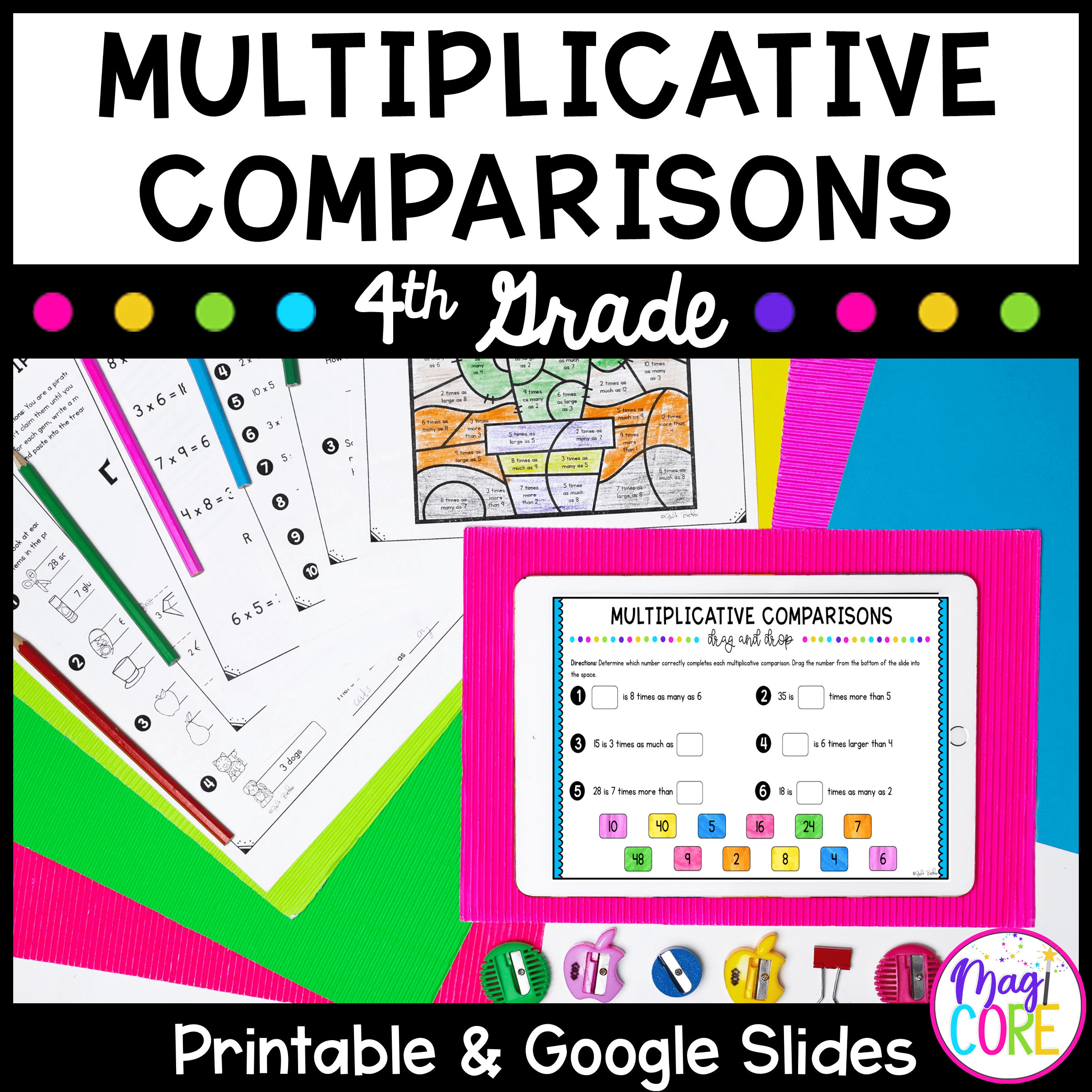 Multiplicative Comparisons 4th Grade Math Print And Digital 4oaa