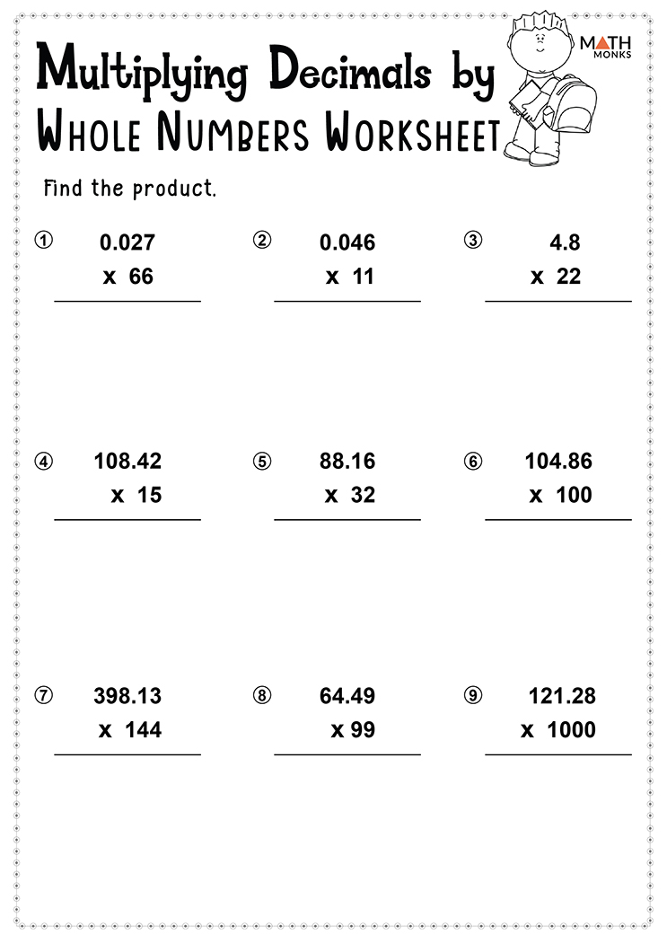 Free multiply decimals by whole numbers worksheet, Download Free ...
