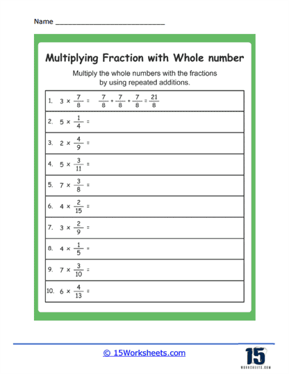 Multiplying Fractions Worksheets With Answer Key Worksheets Library