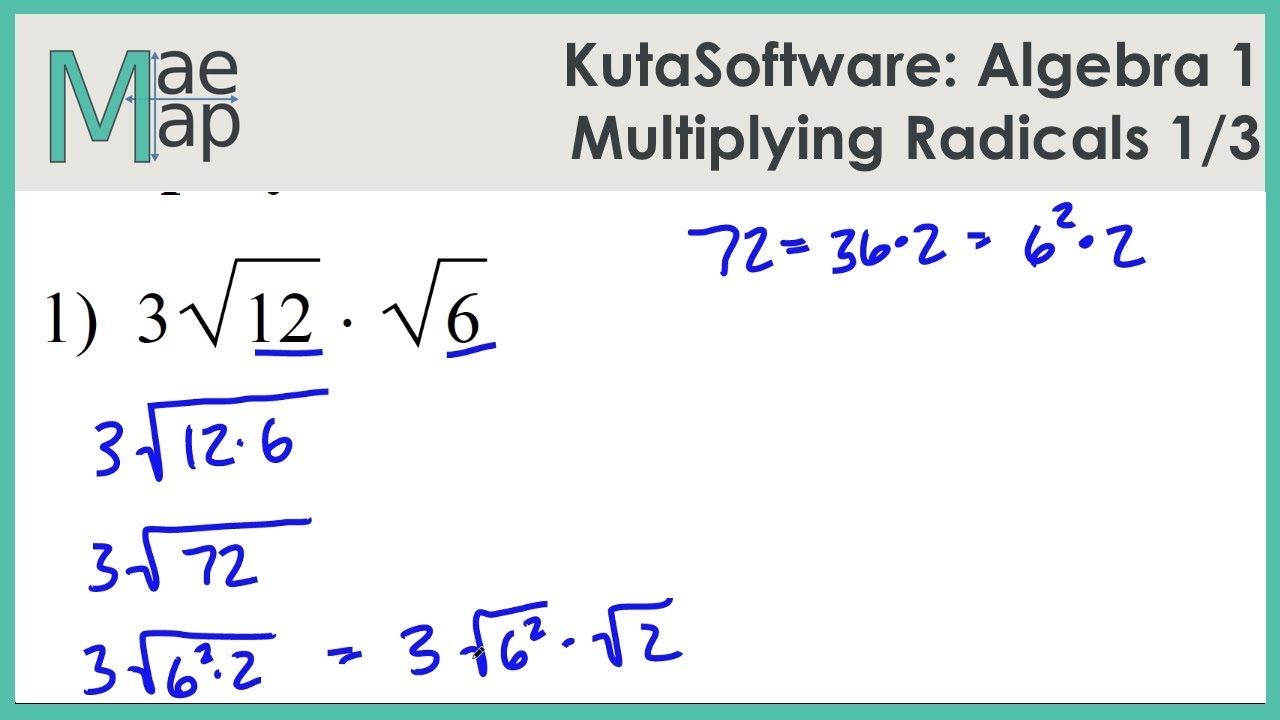KutaSoftware: Algebra 1- Multiplying Radicals Part 1 - Worksheets Library