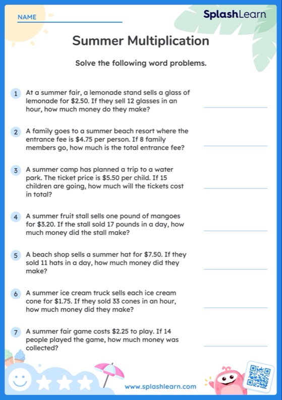 Free multiplying decimals word problems worksheet 5th grade, Download ...