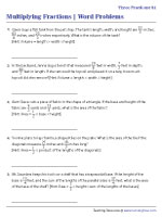 Fraction Multiplication Word Problems Worksheets - Worksheets Library