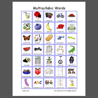 Multisyllabic Words! - Worksheets Library