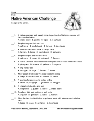 Free native american worksheet 3rd grade, Download Free native american ...