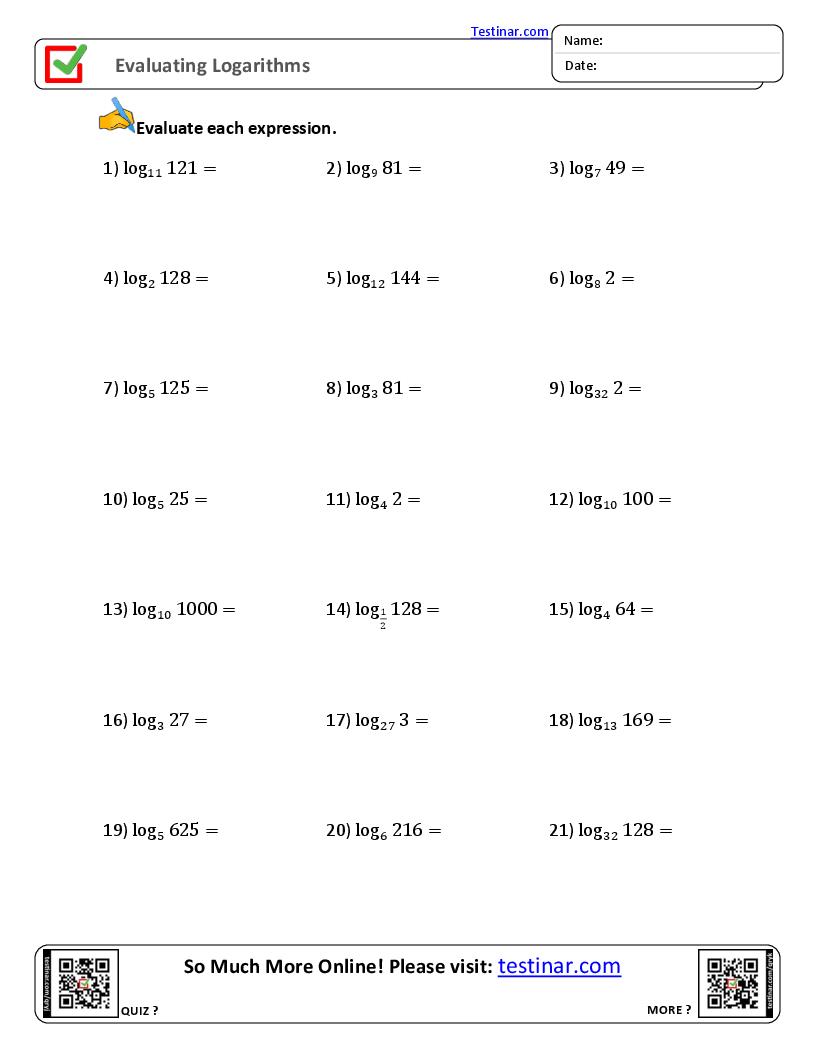 How To Solve Natural Logarithms Problems Free Worksheet