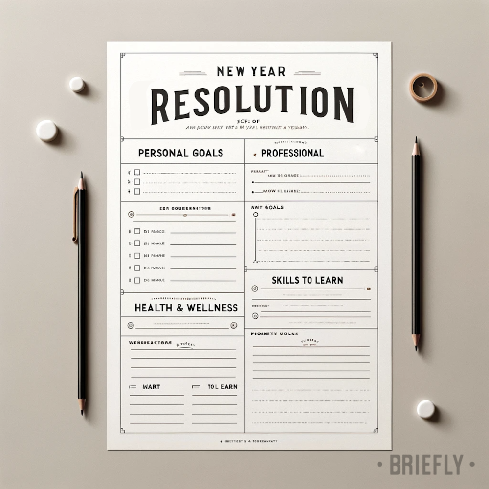 2024 New Year resolution worksheet that will help you keep your ...