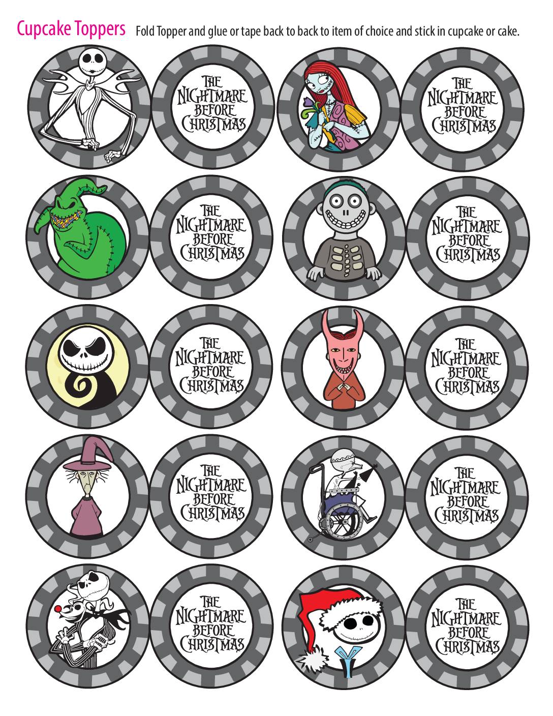 Free Printable Nightmare Before Christmas The Coloring Pages and ...
