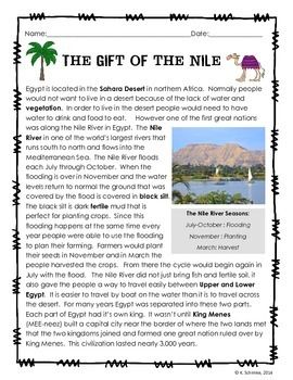 Ancient Egypt: World History Unit - Worksheets Library