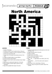 North America Puzzle Worksheet for 6th - 9th Grade | Lesson Planet ...