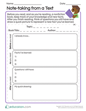 Note Taking Worksheets - 15 Worksheets.com - Worksheets Library