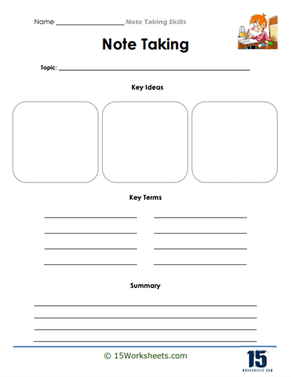 Note Taking Worksheets - 15 Worksheets.com - Worksheets Library