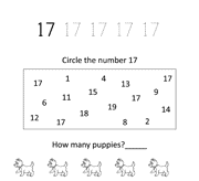 Number 17 Worksheet - Worksheets Library