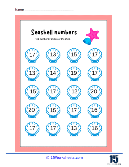 Number 17 Worksheets - 15 Worksheets.com - Worksheets Library