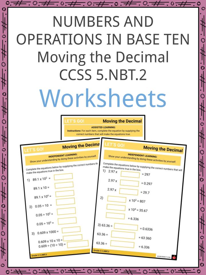 Numbers And Operations In Base Ten: Decimal Operations CCSS 5.NBT.7 ...