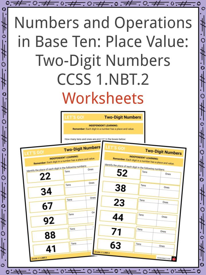 Numbers and Operations in Base Ten: Place Value: Two-Digit Numbers ...