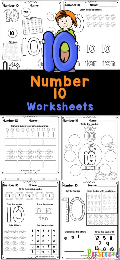 Fun and Engaging Numbers 6-10 Worksheet for Kindergarten