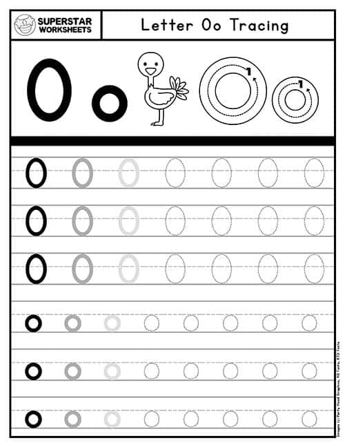 Capital Letter O Tracing Worksheet | Trace Uppercase Letter O - Worksheets Library