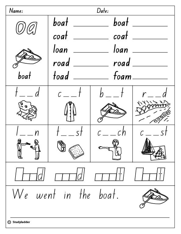 oa sound Matching Activity Sheet (teacher made) - Worksheets Library