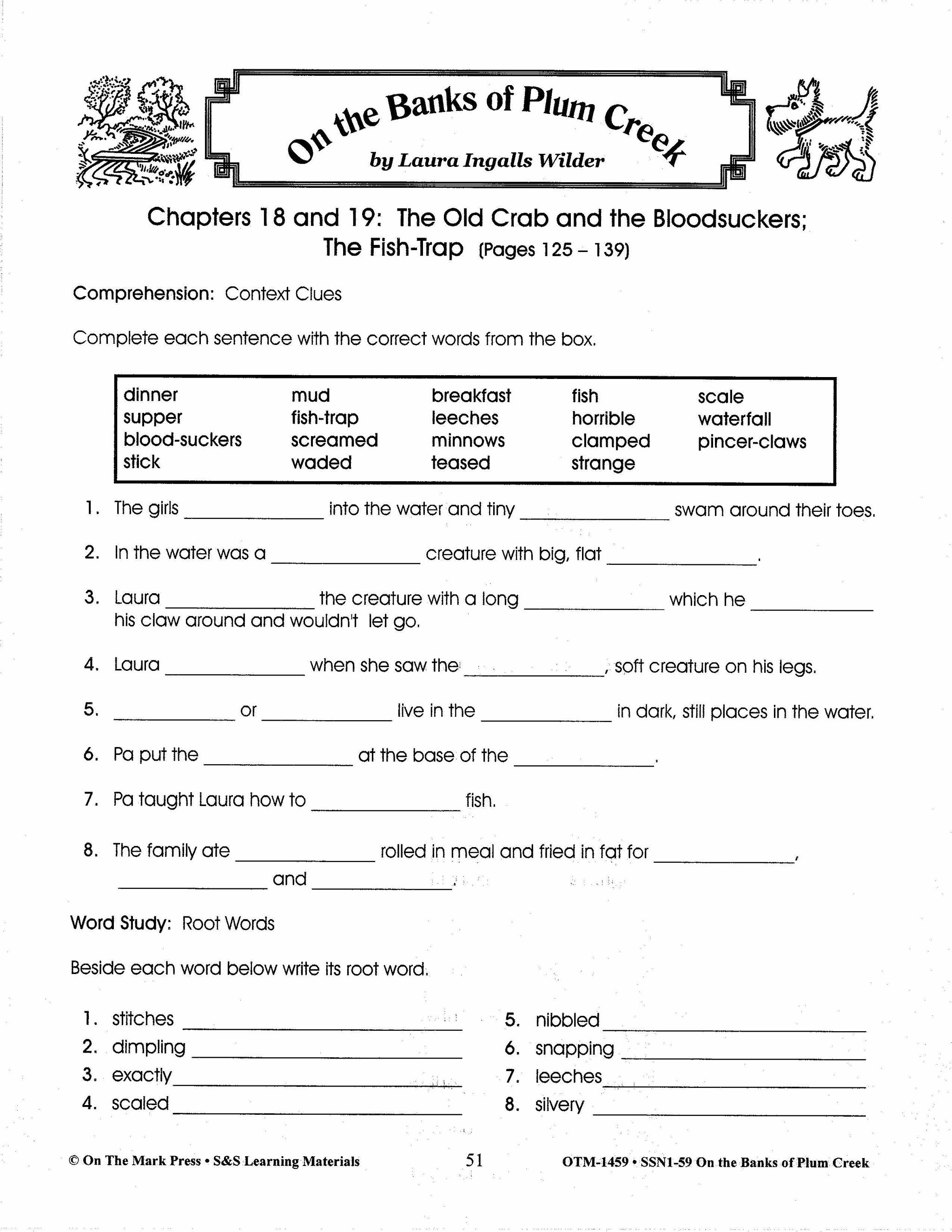 Laura Ingalls Wilder Literature Activities On The Banks Of Plum Laura Ingalls Wilder Literature Activities On The Banks Of Plum