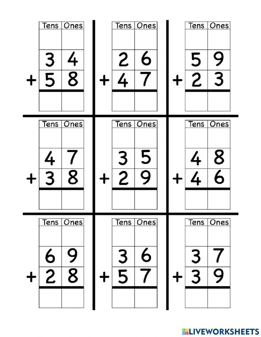 Addition Math Worksheets for Kindergarten - Worksheets Library ...