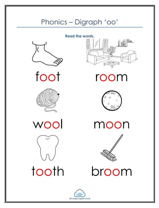 Little oo and Long oo Digraph Worksheets | Teaching Resources ...