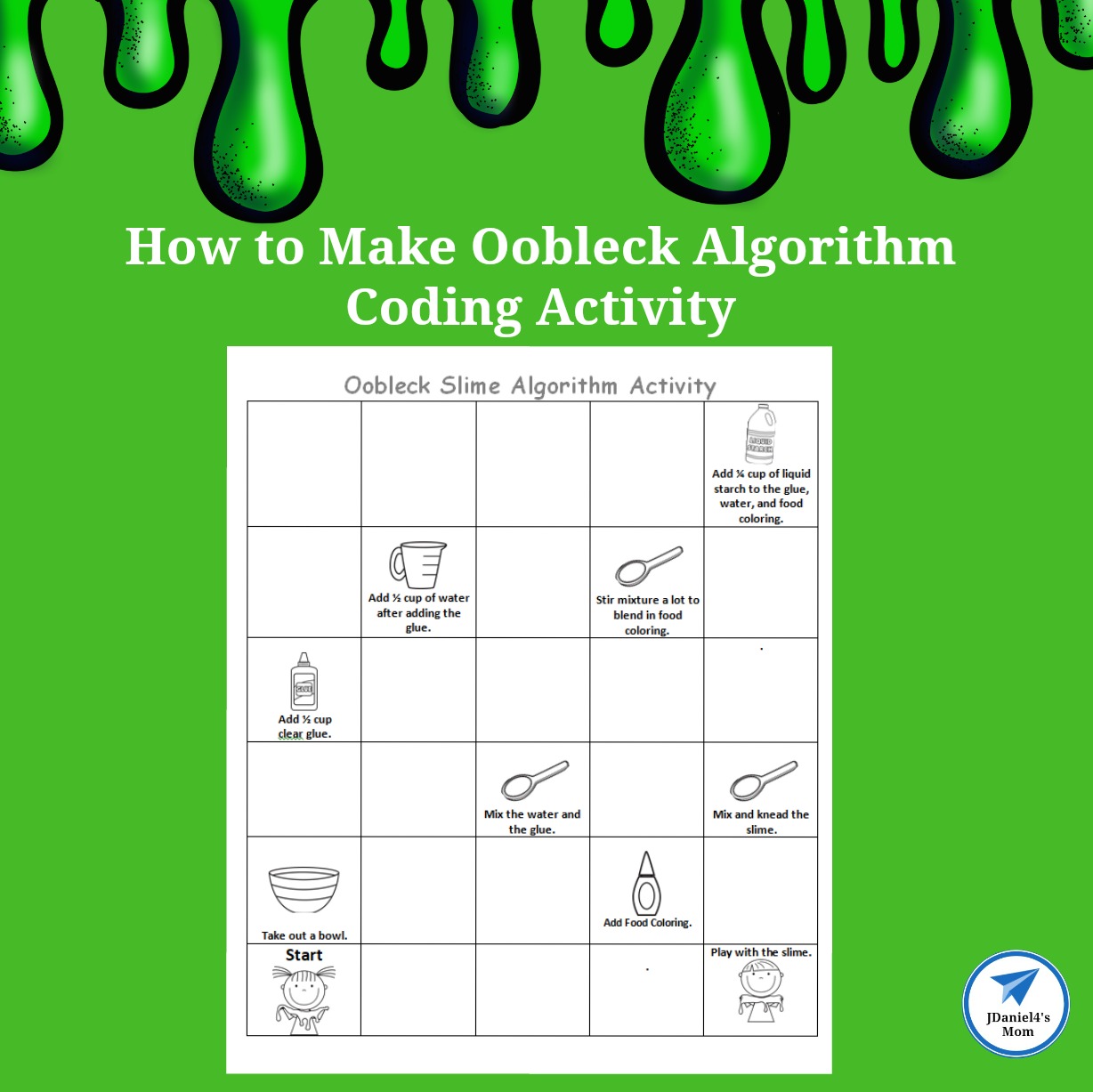 How to Make Oobleck Algorithm Coding Activity - JDaniel4s Mom - Worksheets Library