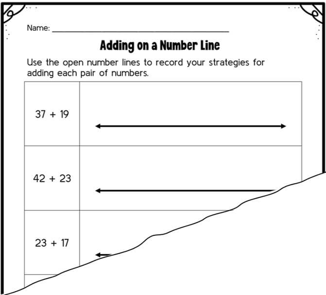 Open Number Line Addition - Math Coachs Corner - Worksheets Library