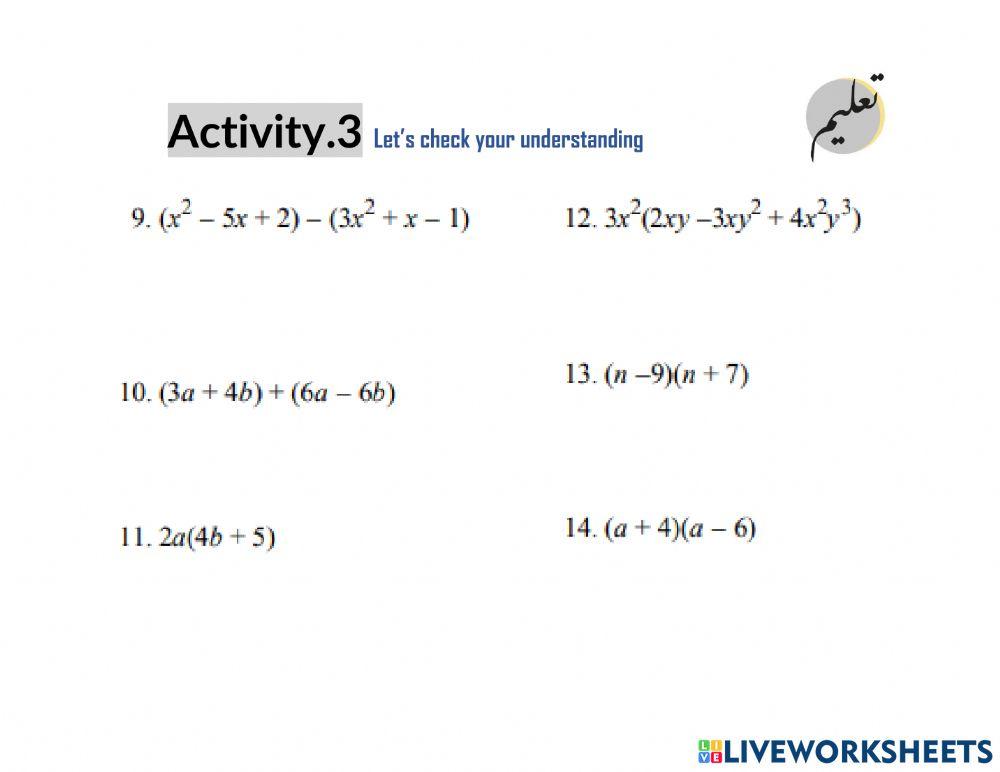 Free Operations With Polynomials Worksheet Download Free Operations With Polynomials Worksheet