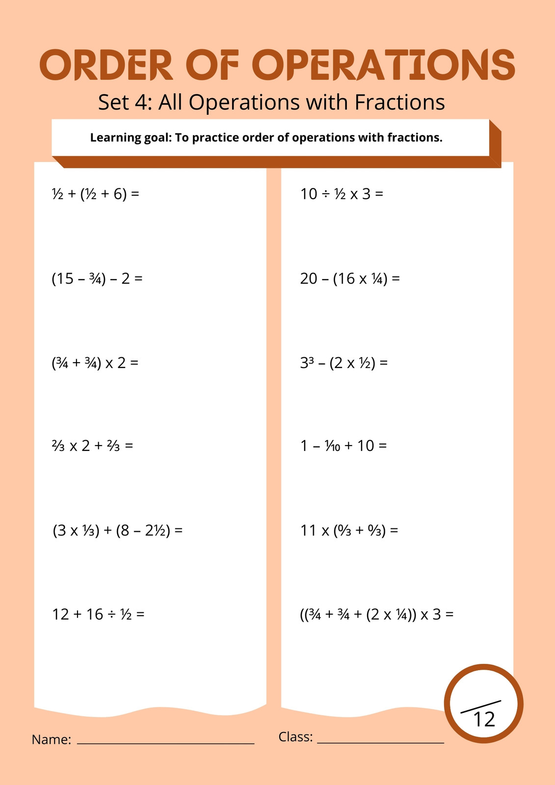 9 Order Of Operations Ideas Order Of Operations Pemdas Middle Worksheets Library
