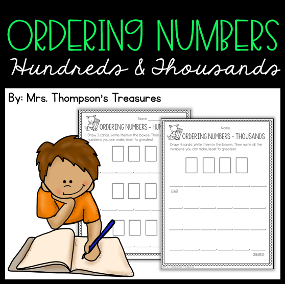 Ordering Numbers (Hundreds & Thousands) - Mrs. Thompsons Treasures ...