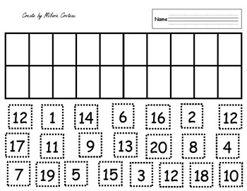 Ordering numbers to 20 | TPT - Worksheets Library