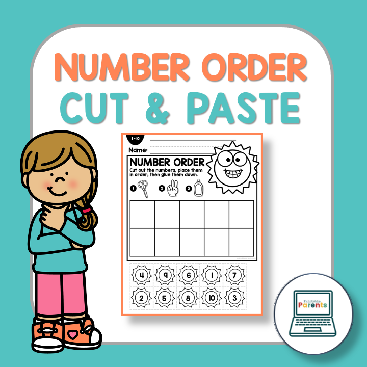 Number Order Cut and Paste Worksheets - Worksheets Library
