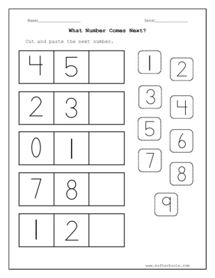 Free ordering numbers worksheet cut and stick, Download Free ordering ...