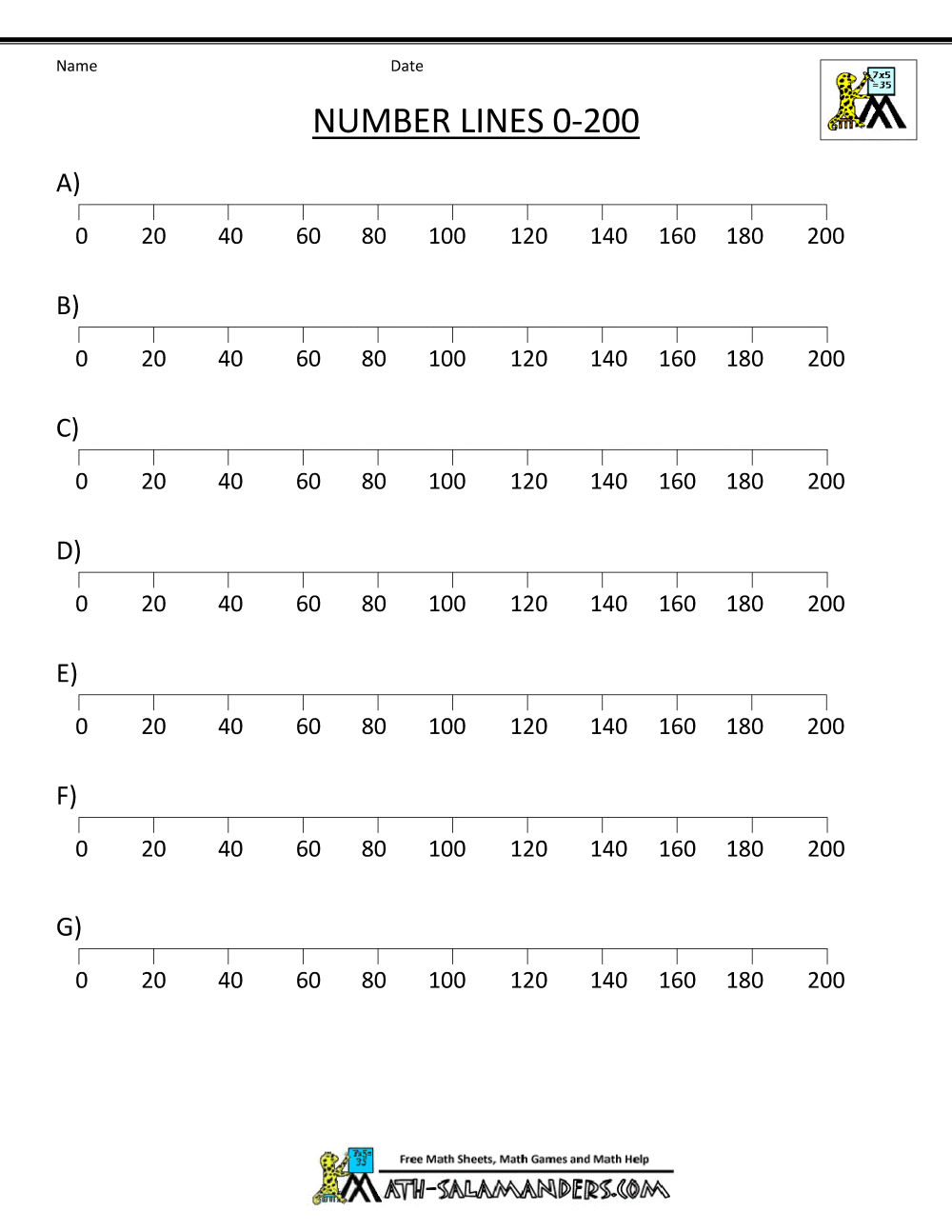 Free ordering numbers worksheet for year, Download Free ordering ...