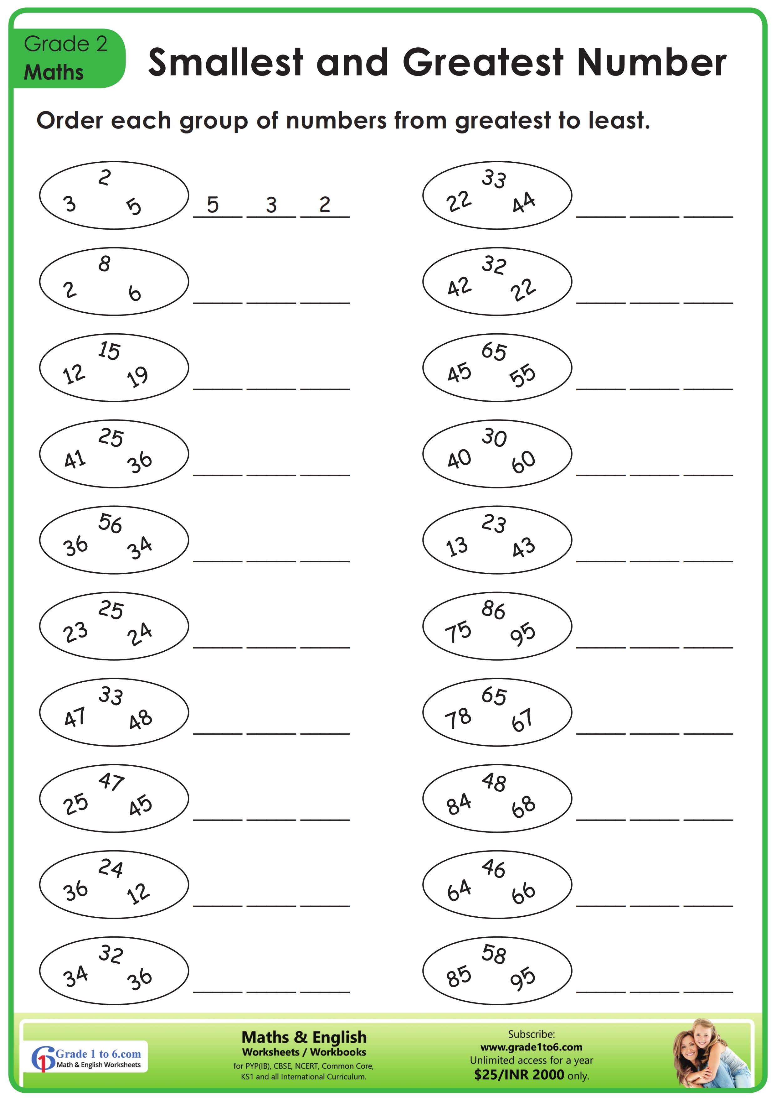 Ordering Numbers Worksheets Up To 1000 Worksheets Library