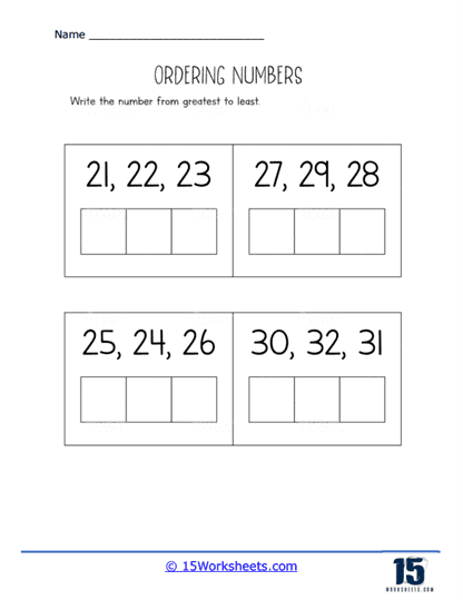 Free ordering numbers worksheet year 1, Download Free ordering numbers ...