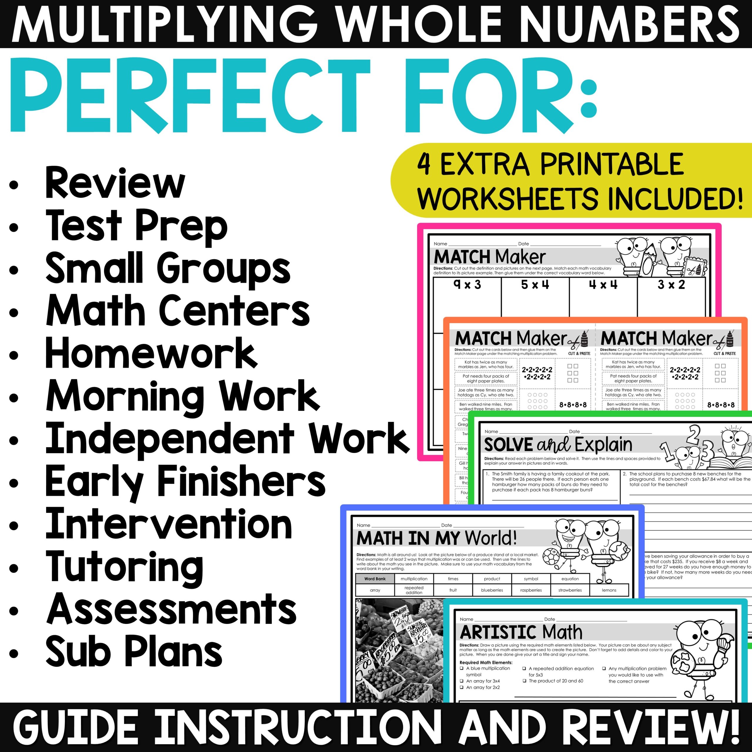 Place Value Worksheets Standard Expanded Form Comparing Ordering