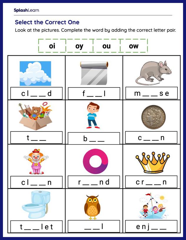 Ou and Ow Sound Worksheet: Fun Activities for Mastering Phonics