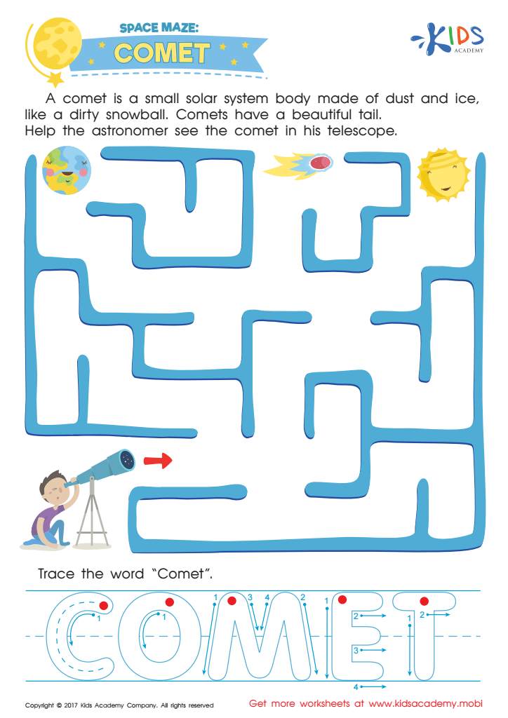 Outer Space Preschool and Kindergarten Math Worksheets Packet ...