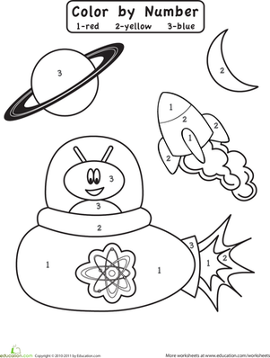 Outer Space Preschool and Kindergarten Math Worksheets Packet ...