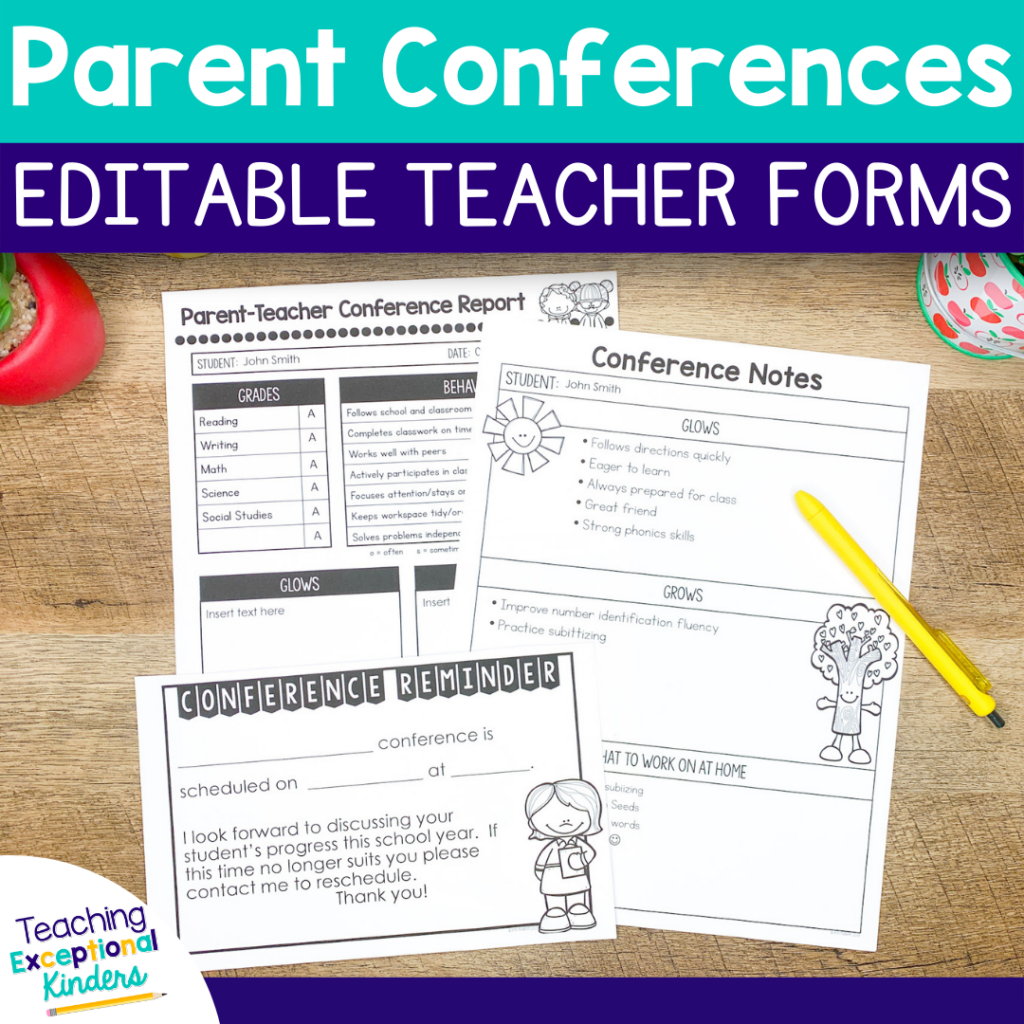Parent Teacher Conference Forms - Worksheets Library