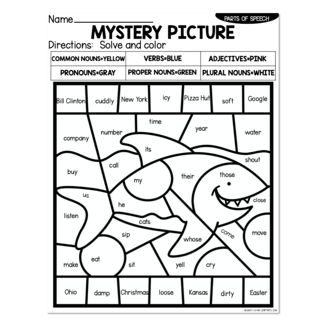 Free parts of speech coloring pages, Download Free parts of speech ...