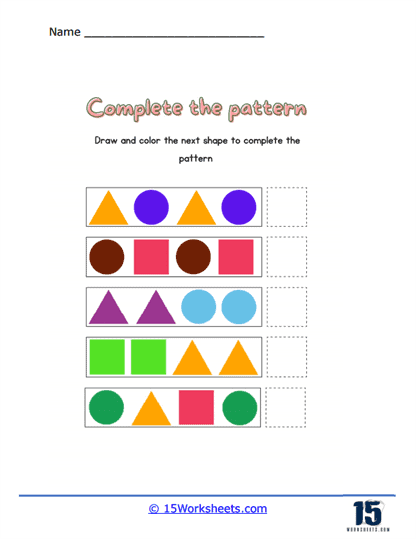 Extend the Pattern Worksheets - 15 Worksheets.com - Worksheets Library