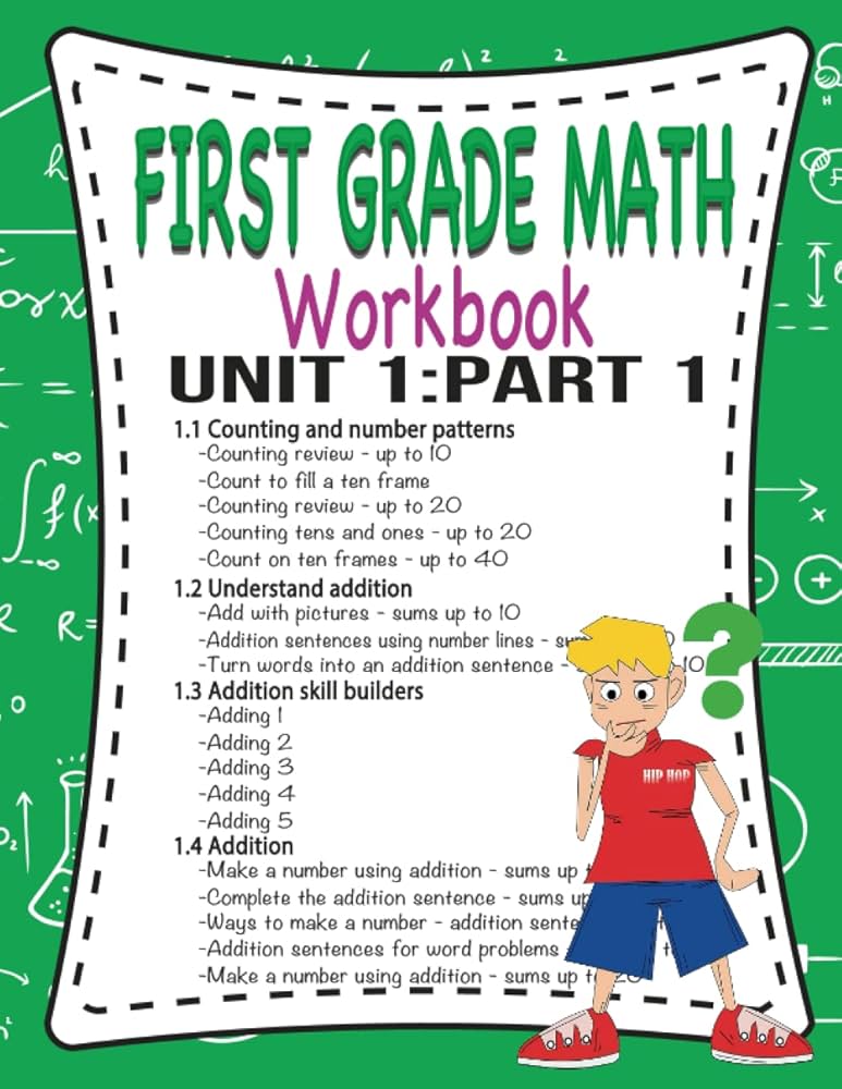 First Grade Math Workbook: Unit One: Counting and Number Patterns ...