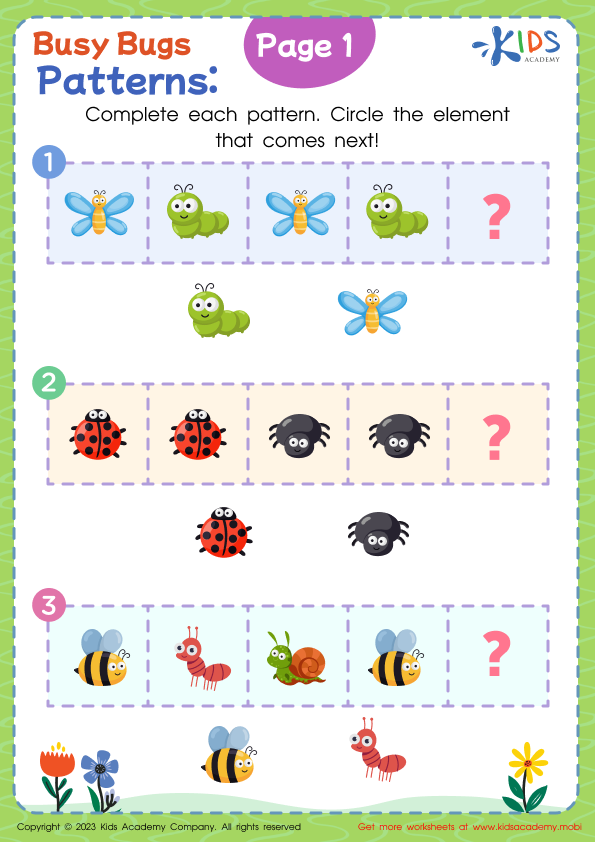 Kindergarten Patterns Printable Worksheets | MyTeachingStation.com - Worksheets Library
