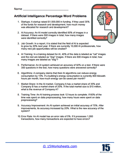 Percentage Word Problems Worksheets - 15 Worksheets.com - Worksheets ...