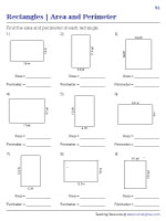Area and Perimeter of Rectangles Worksheets - Worksheets Library