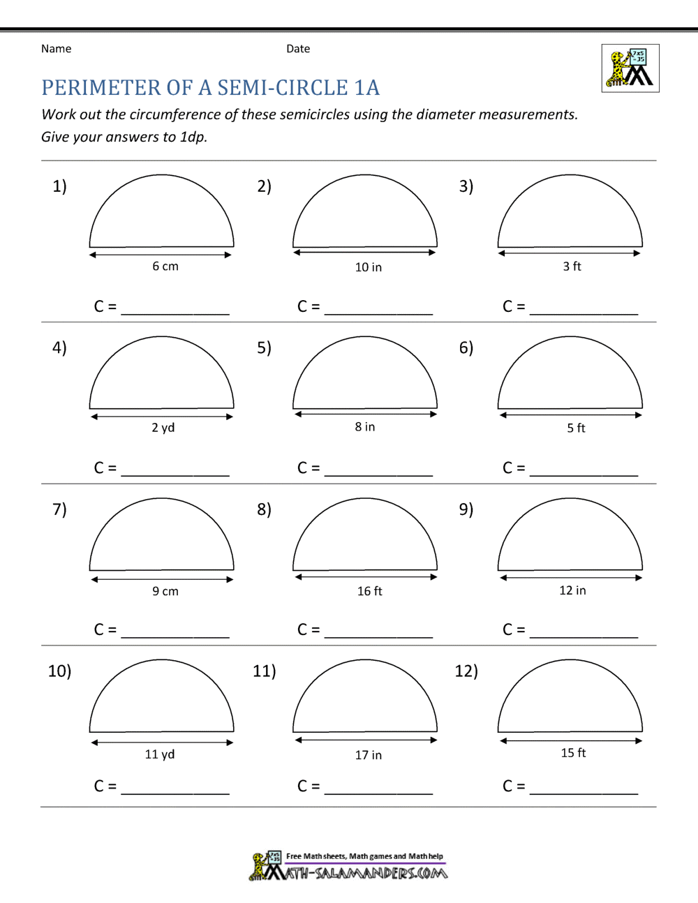 Measurement, Perimeter, and Circumference. 7th Grade Math ...