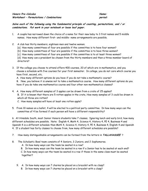 Learning The Permutation Concept Through Role Playing Pdf
